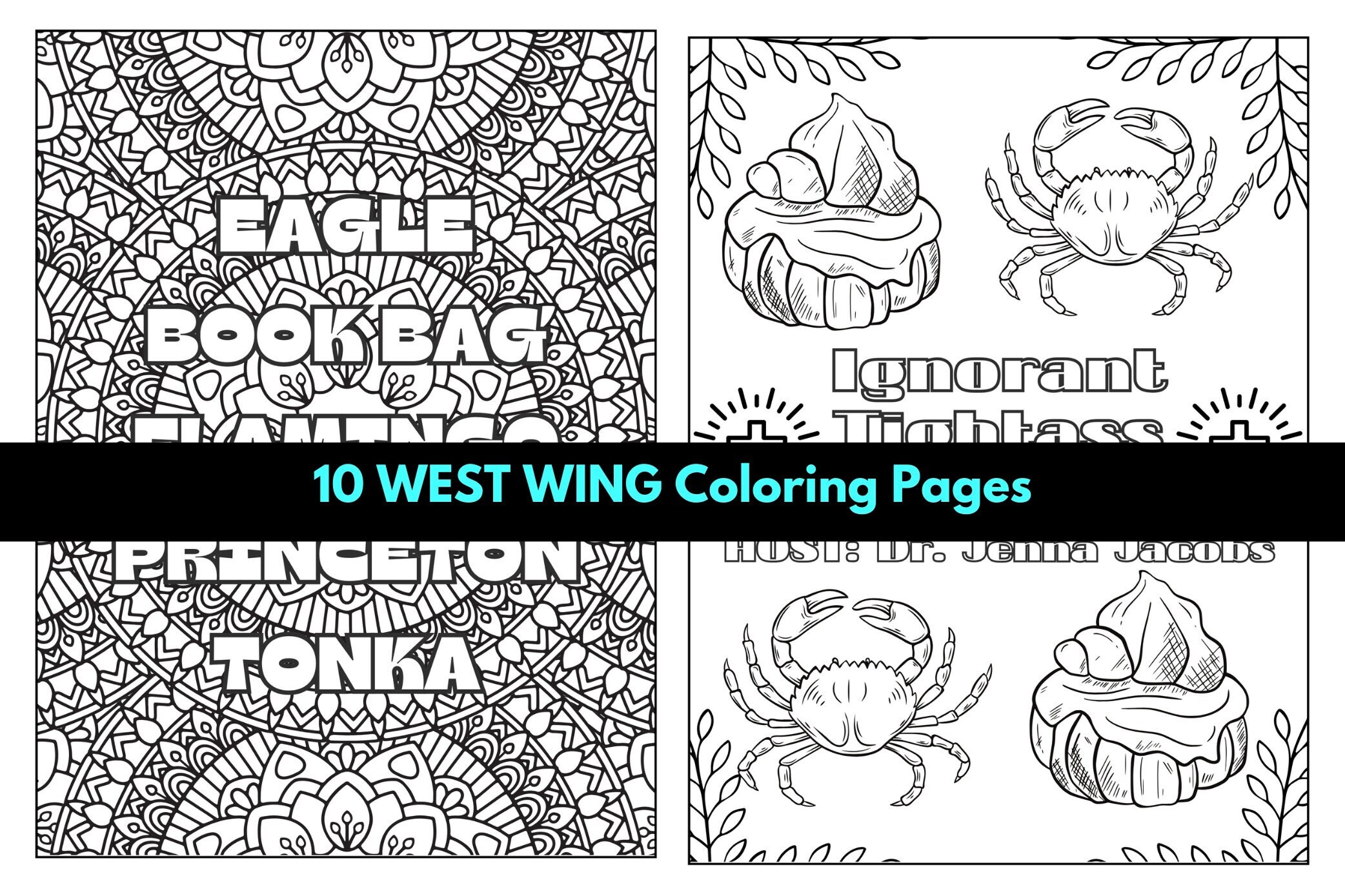 West Wing Printable Coloring Book, Political, Democratic, Election ...