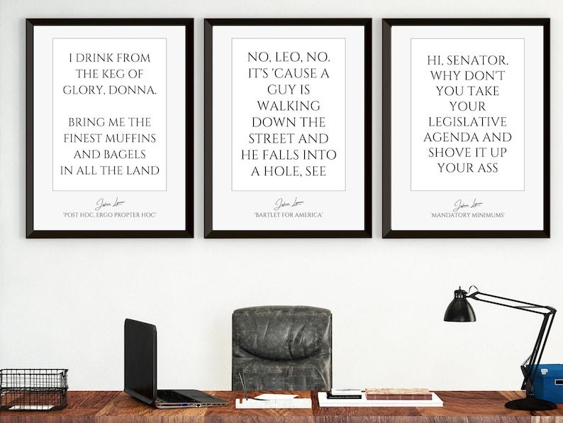 30 West Wing Quote Printable Gallery, Bulk Political Prints, West Wing ...