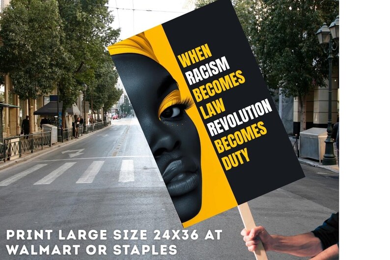 Anti-racist Protest Sign, March 28 2026, When Racism Becomes Law ...