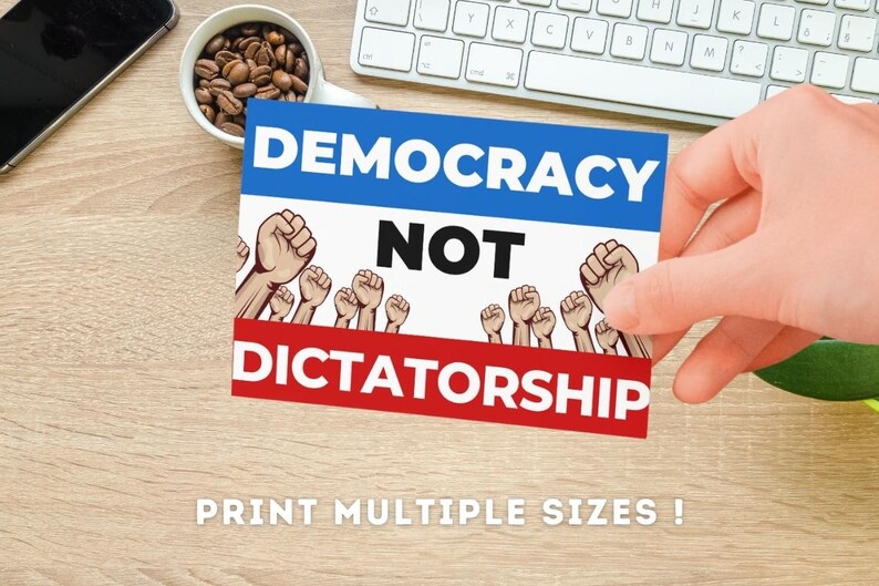 No Kings 18 OCT 2025 PROTEST Sign Printable | Democracy Not ...