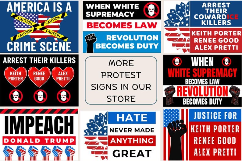 ANTI Fascism Protest Sign Printable (digital Download), Arrest Their ...