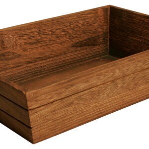 12" Dark Stained Wood Grooved Serving Tray - Etsy