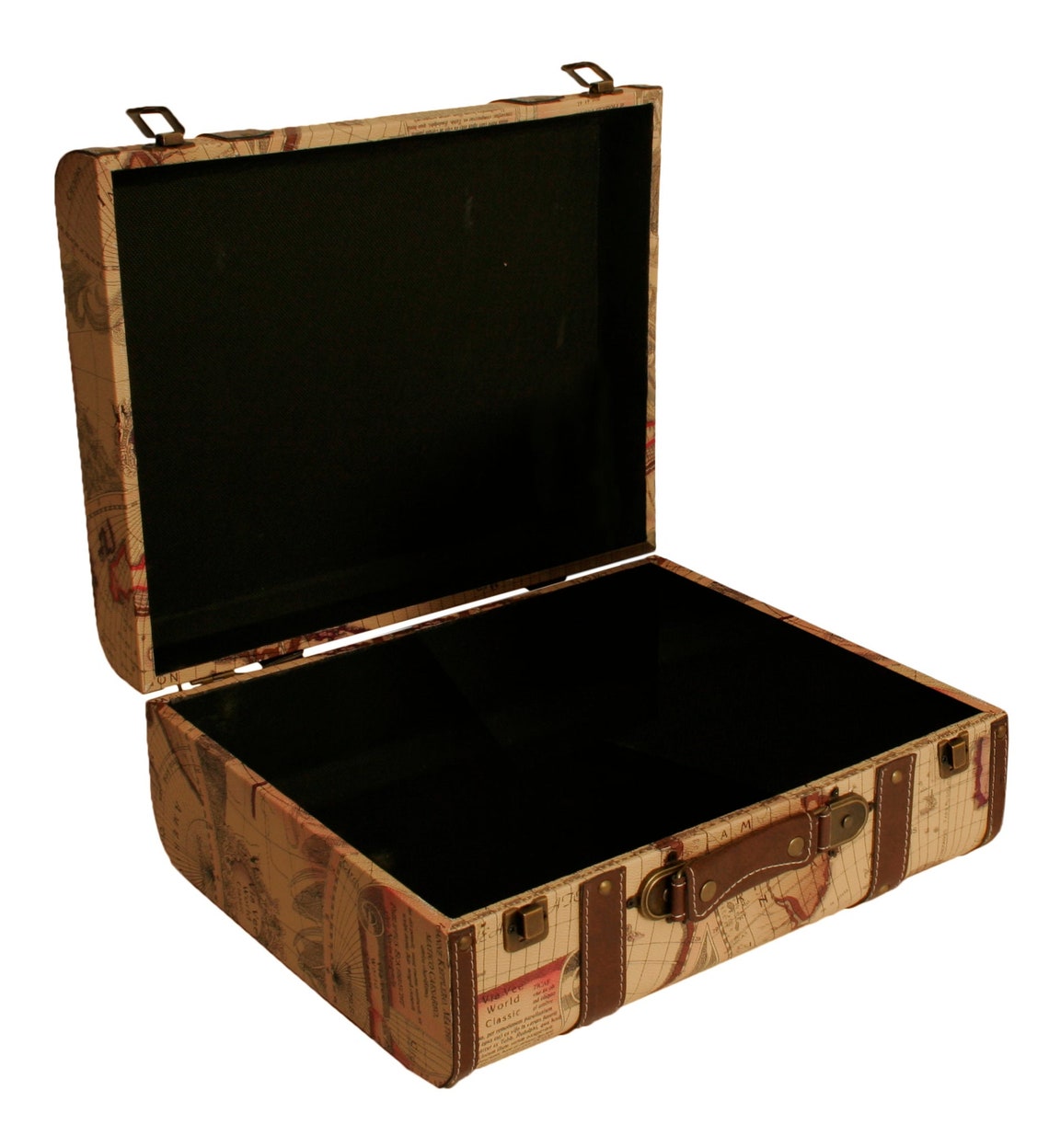 Suitcase Map Faux Leather - Etsy