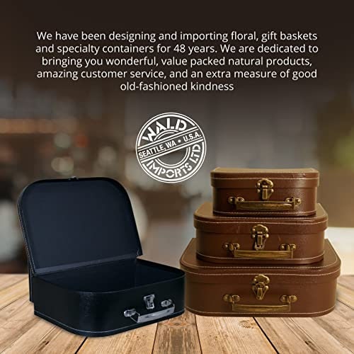 Suitcase Set of 3 Brown Paperboard - Etsy