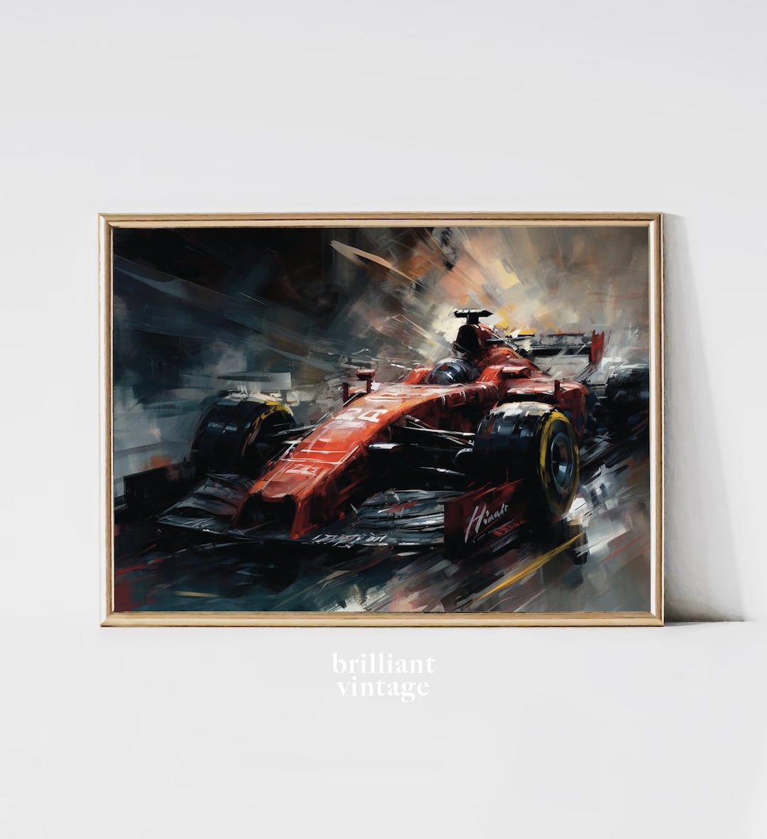 Vintage Formula 1 Painting | Office Wall Art | Digital Download ...