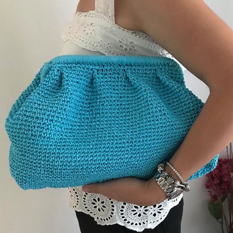 Clutches and Evening Bag, Metallic Raffia Bag, Raffia Clutch, Raffia ...