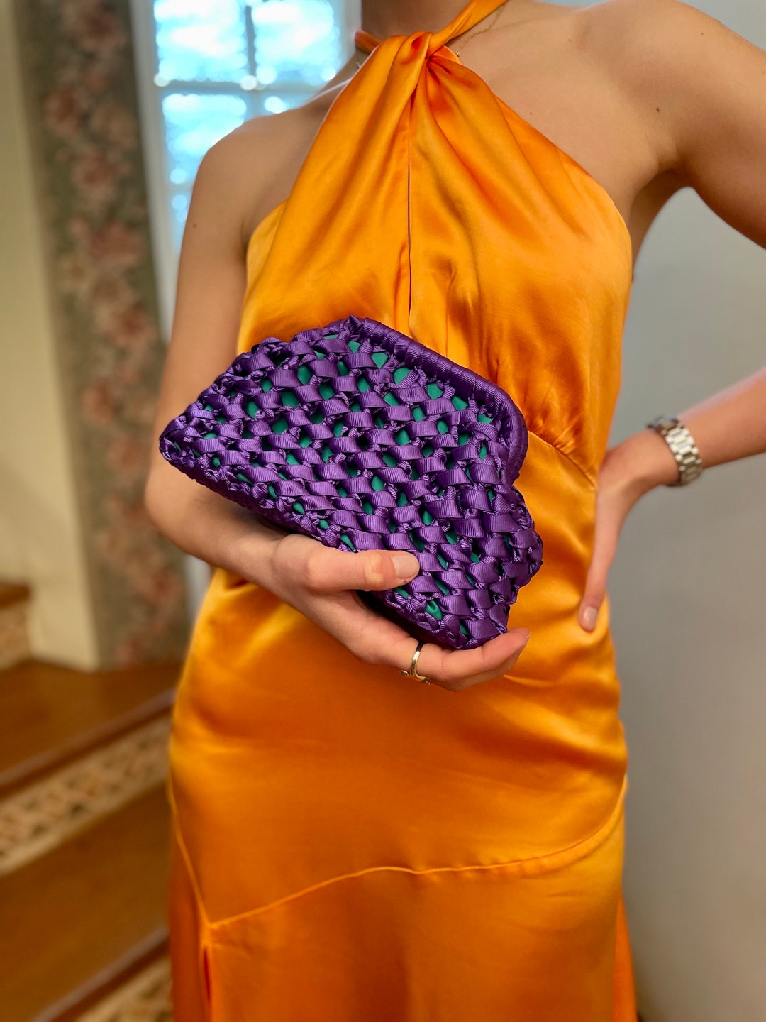 Small Raffia Purse, Clutch Bag, Raffia Mini Bag, Crochet Clutch ...