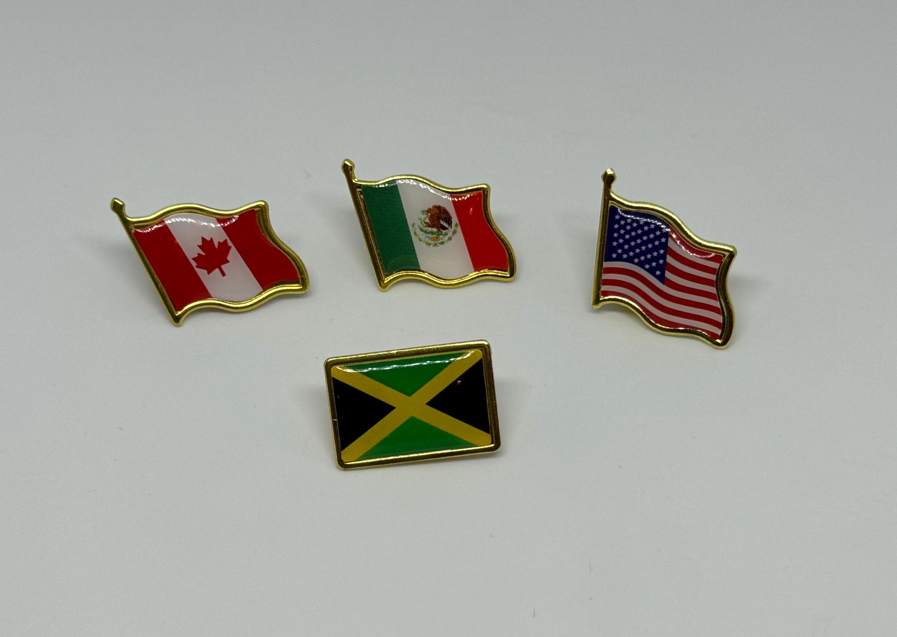 Country Flag Enamel Pins – National Flag Lapel Pins for Travel ...