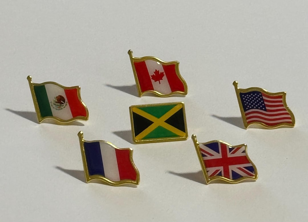 Country Flag Enamel Pins – National Flag Lapel Pins for Travel ...