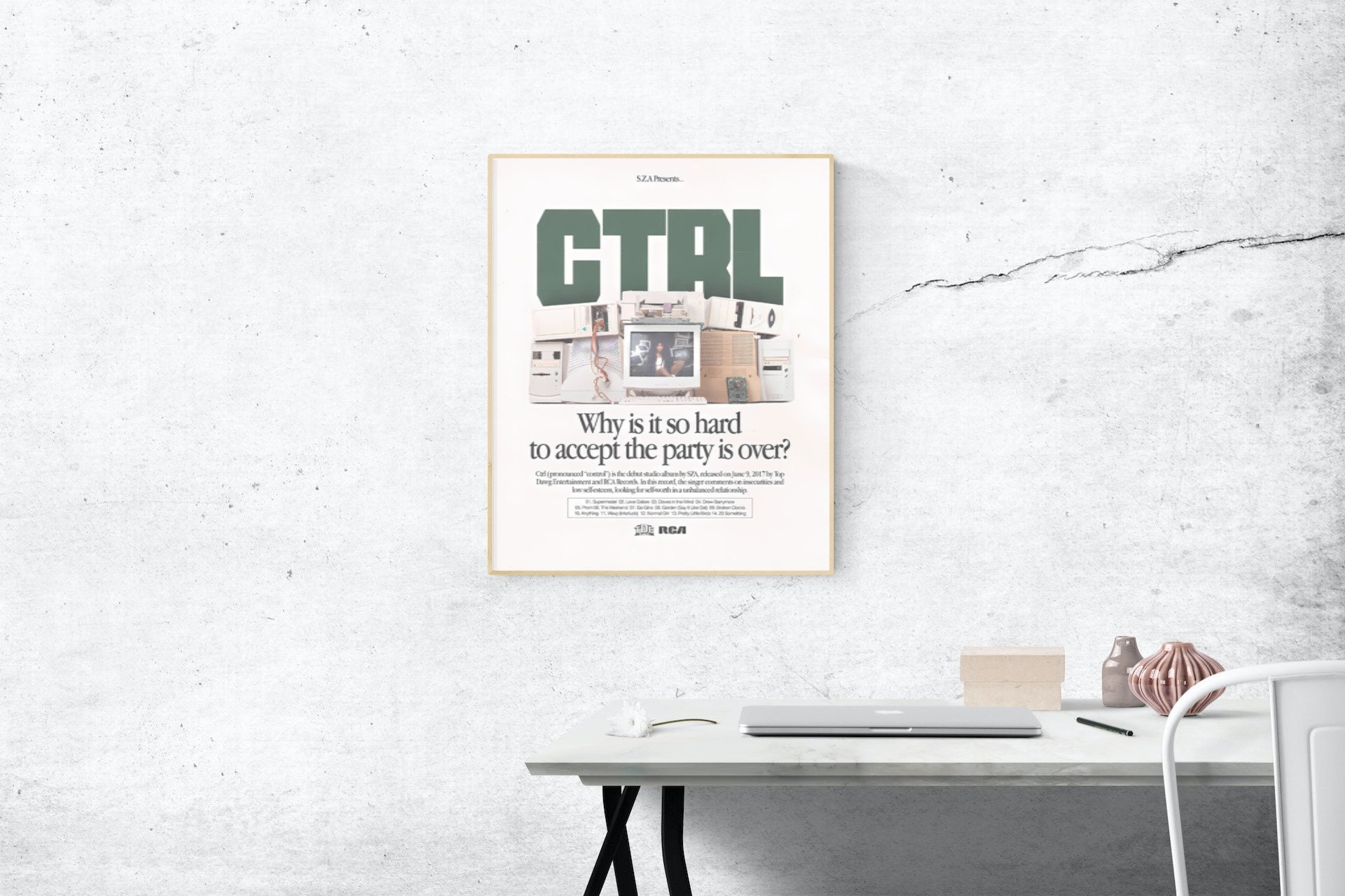 Sza Poster, Ctrl Album Cover, Album Cover Poster, Music Poster, Girly ...