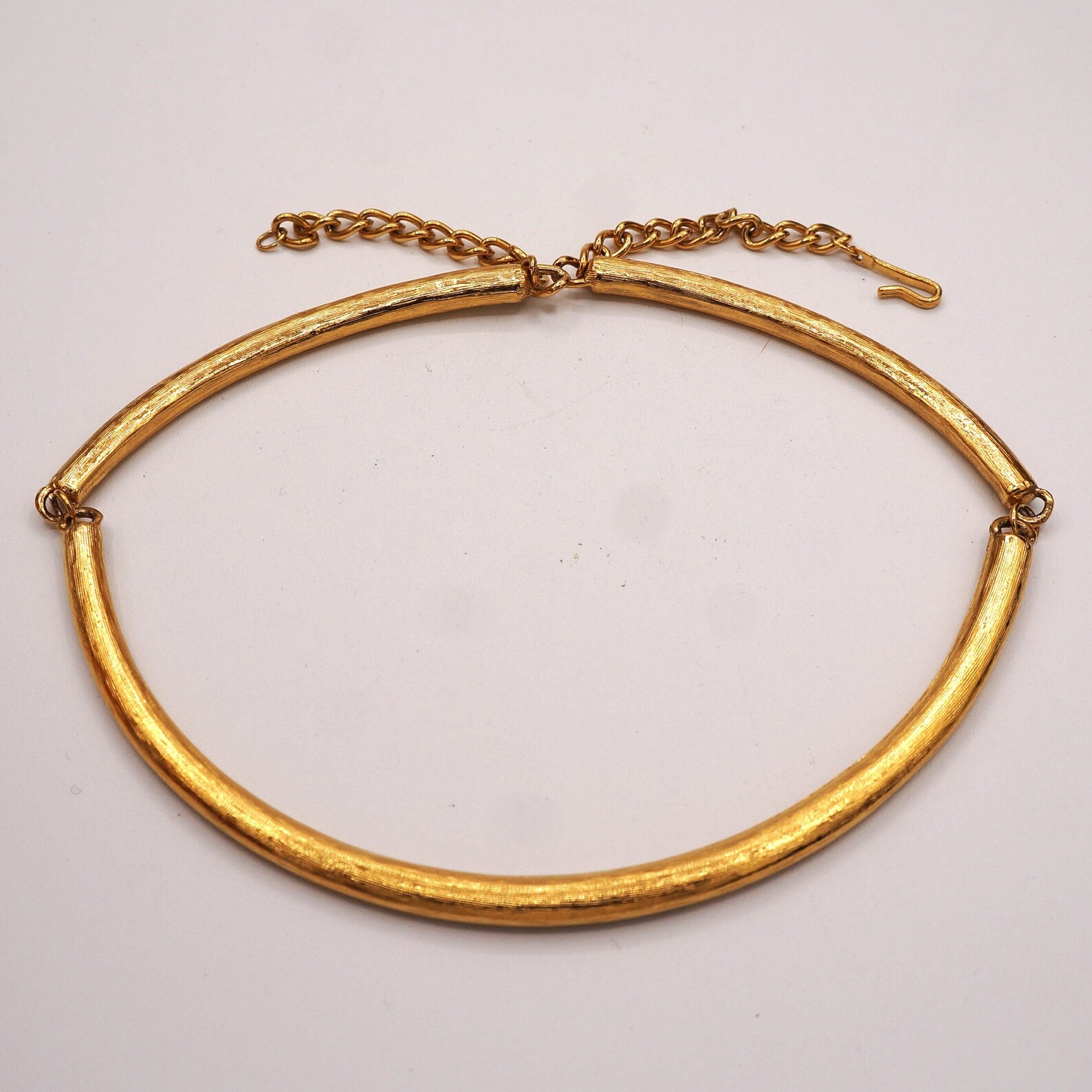 Vintage 1980s Reversible Blue & Gold Tone Metal Choker Necklace 18 - Etsy