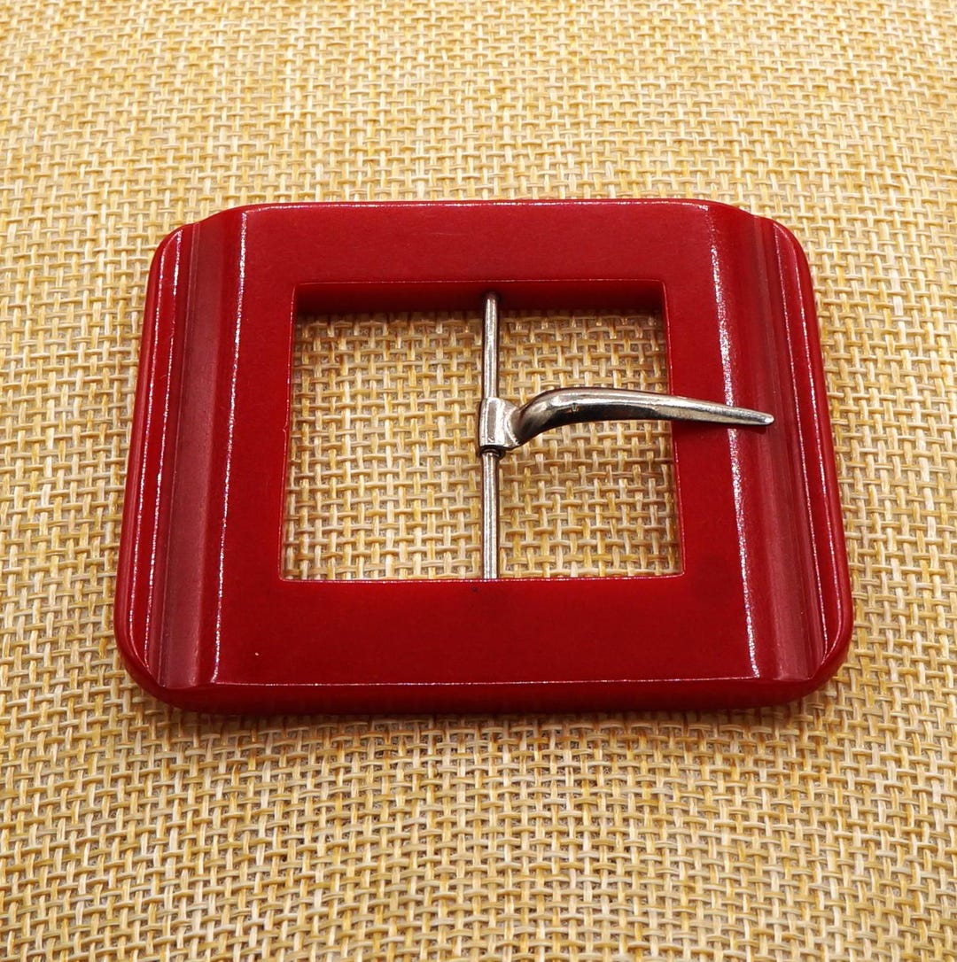 1950s Vintage Red Bakelite Square Belt Buckle Cherry Candy Apple Red - Etsy