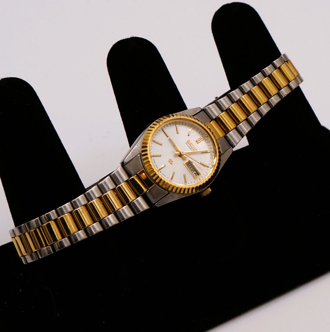 Vintage 2-tone Seiko Water Proof Watch S3 Day Keeper Japan 7" - Etsy