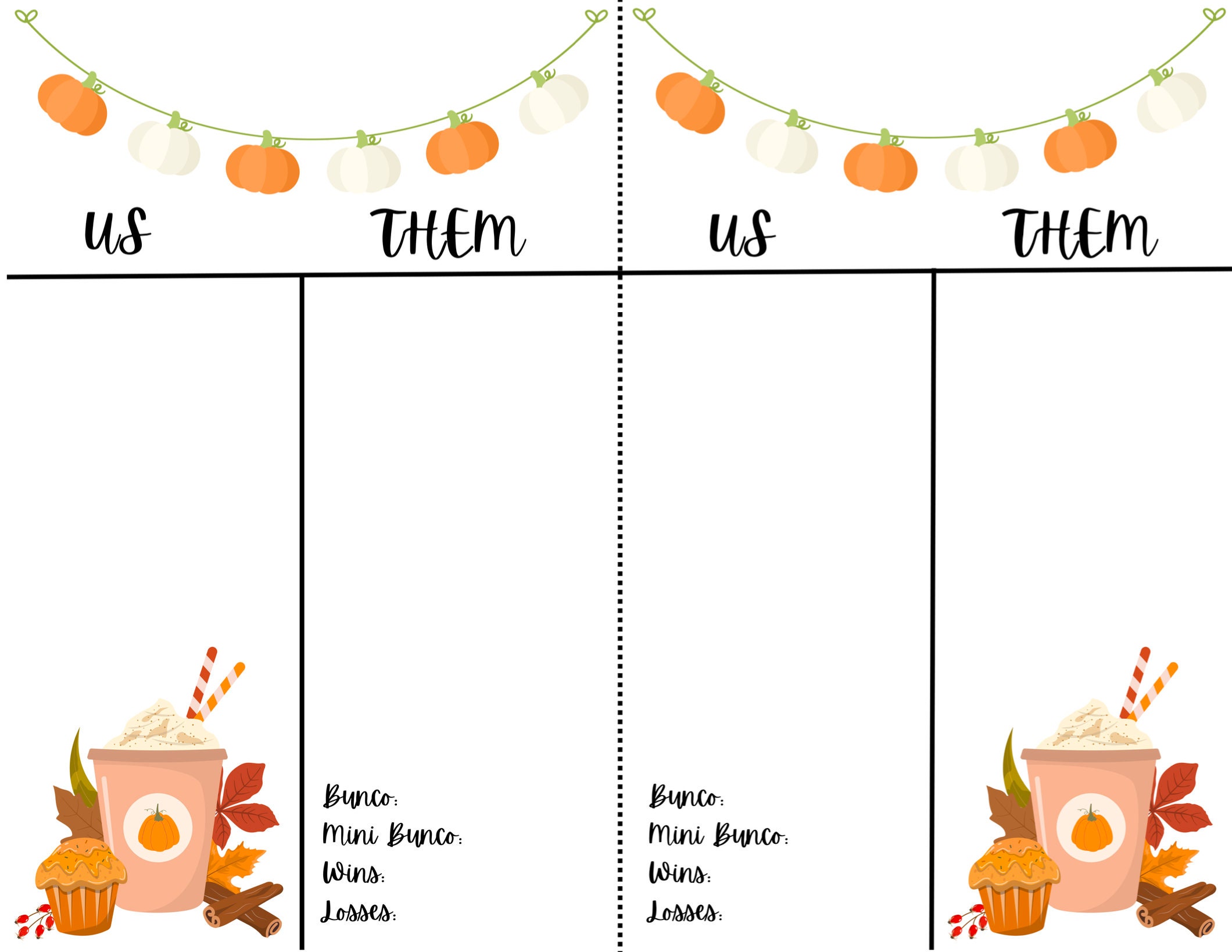 Fall Bunco Printable Bundle - Etsy