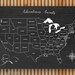 Large Push Pin Map of United States, Custom Travel Map, Styles: Framed ...
