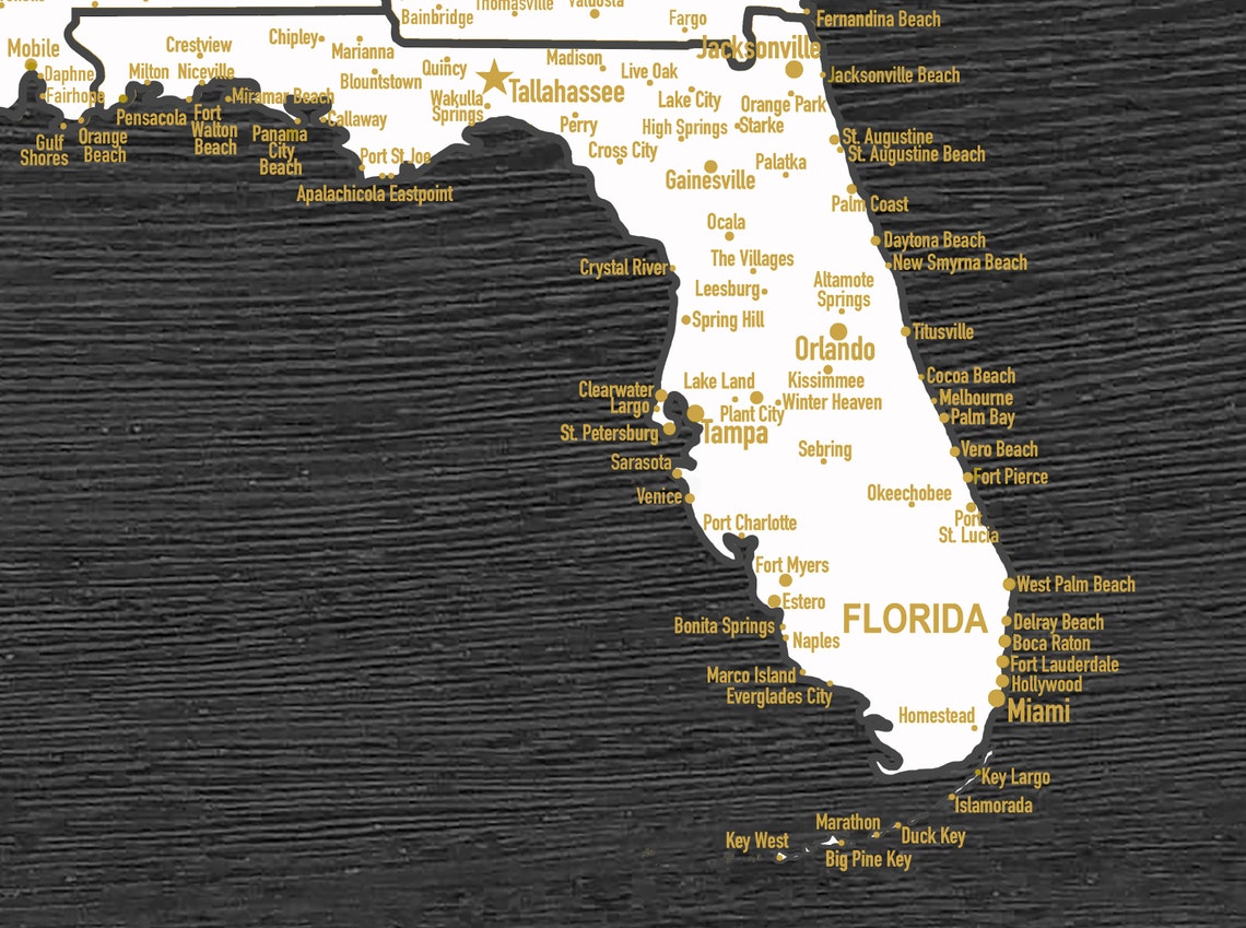 Large Push Pin Map of United States, Custom Travel Map, Styles: Framed ...