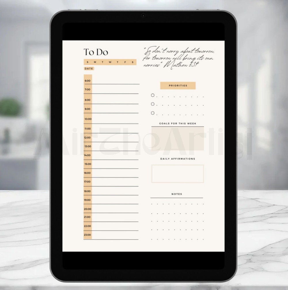 Minimalistic to Do List Daily Planner Spiritual Planner to Do List ...