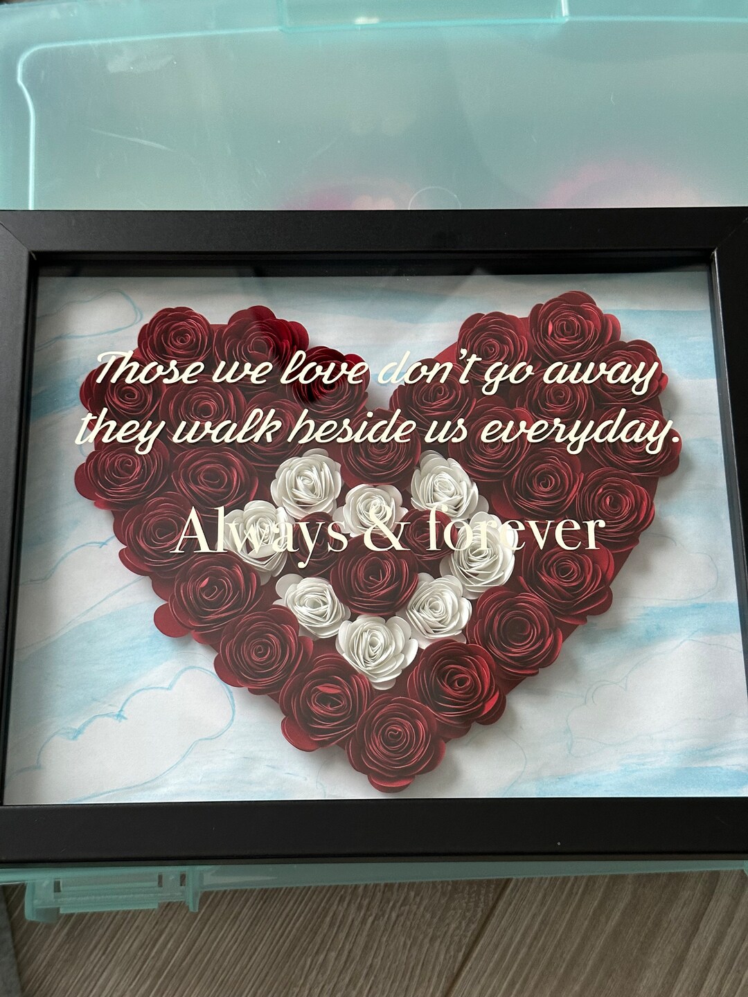 Personalized Memorial Floral Shadow Box: Remembrance Gift - Etsy