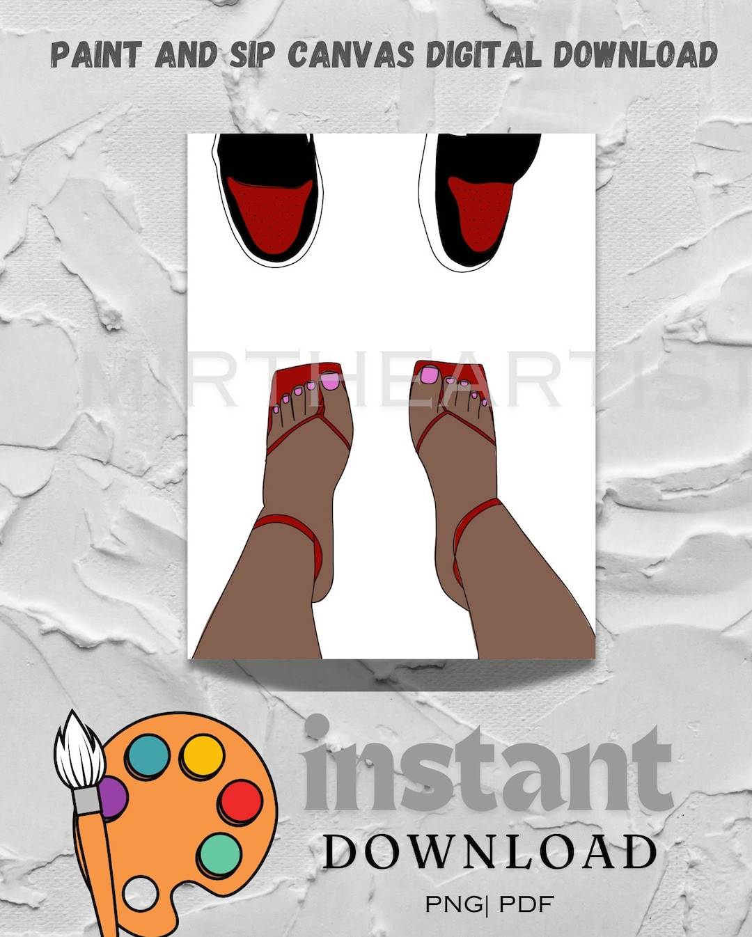 Canvas Printable| Paint Kit and DIY| Couples Date Night| Couples Paint ...