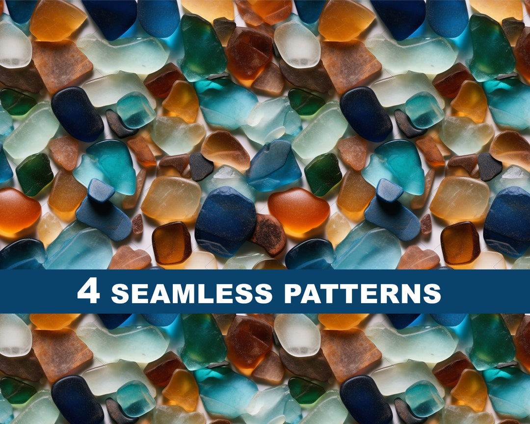 Sea Glass Rocks Seamless Pattern, Wallpaper, Texture, Digital, Paper, 4 ...