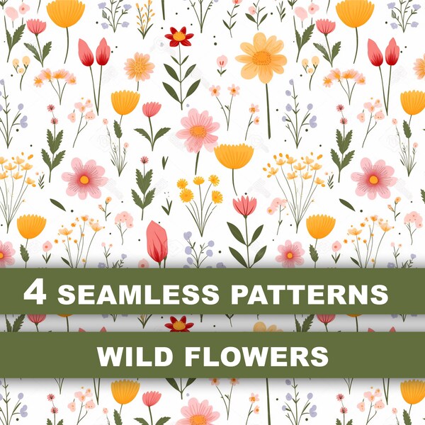 Wild Flower Wallpaper - Etsy