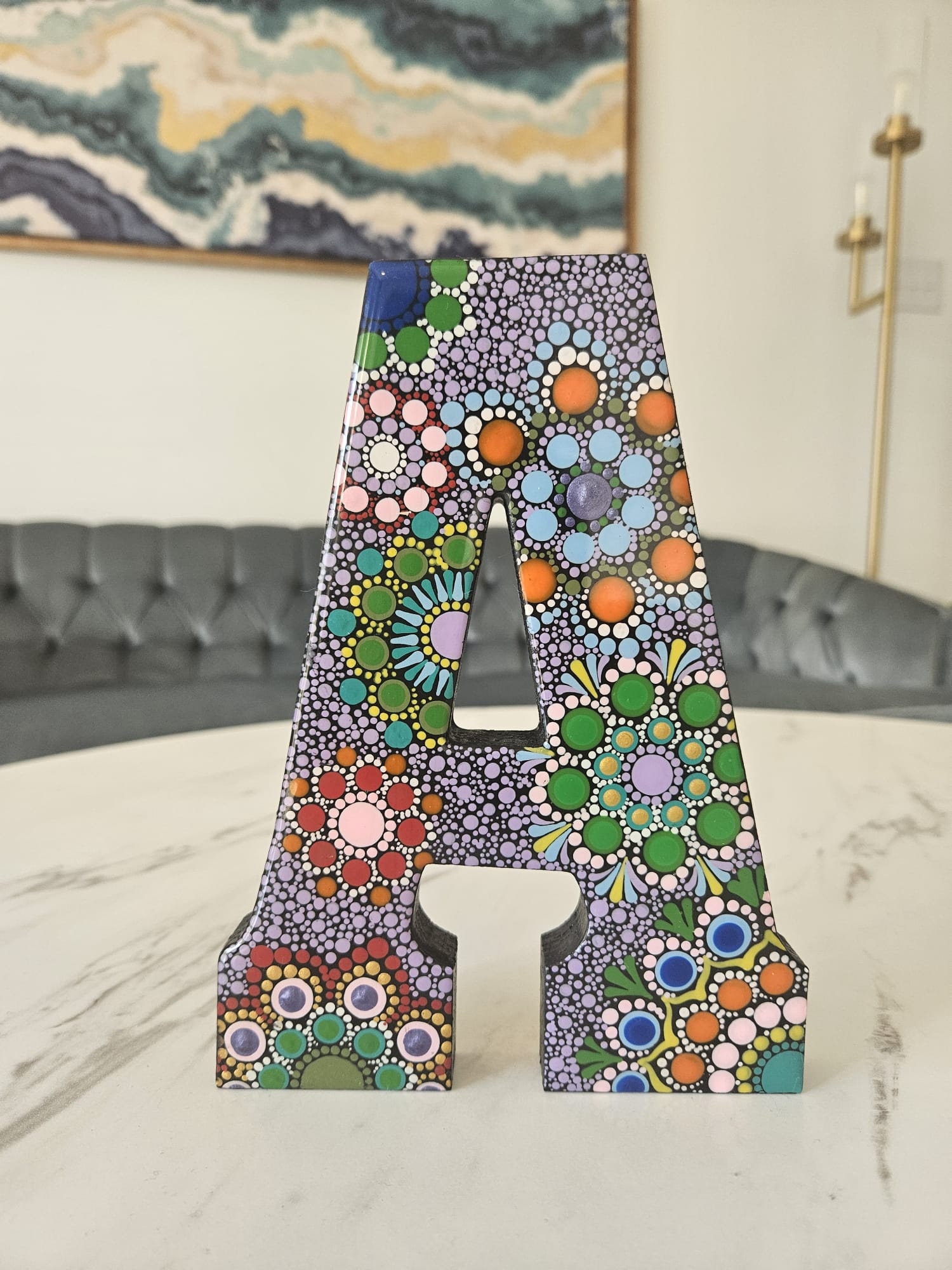 Decorative Letter A Finished With Resin, for Table or Wall. Handmade ...