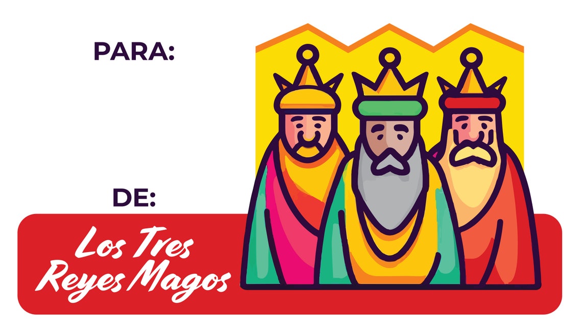 Printable Gift Tags - Three Wise Men / Tres Reyes Magos - Etsy