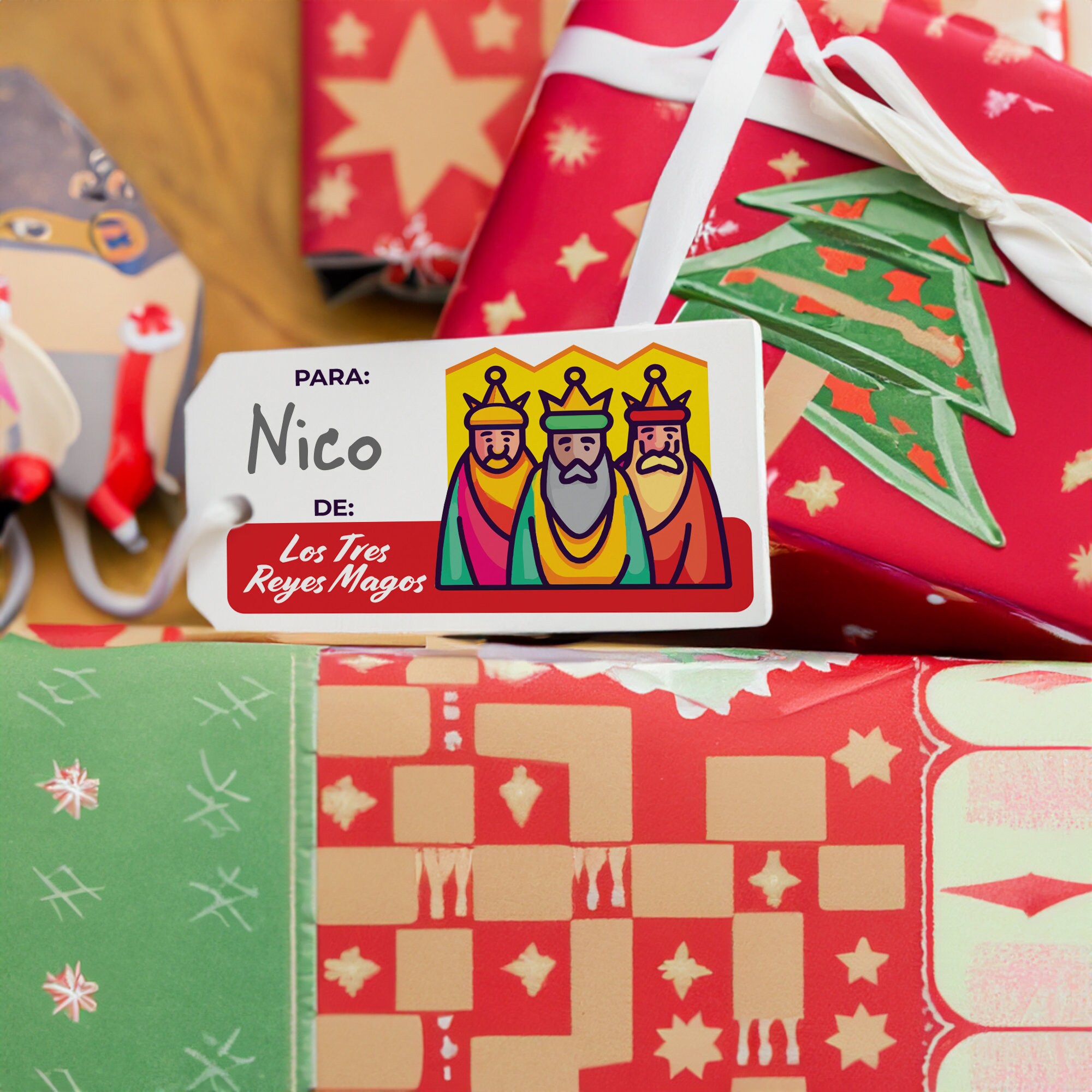 Printable Gift Tags - Three Wise Men / Tres Reyes Magos - Etsy