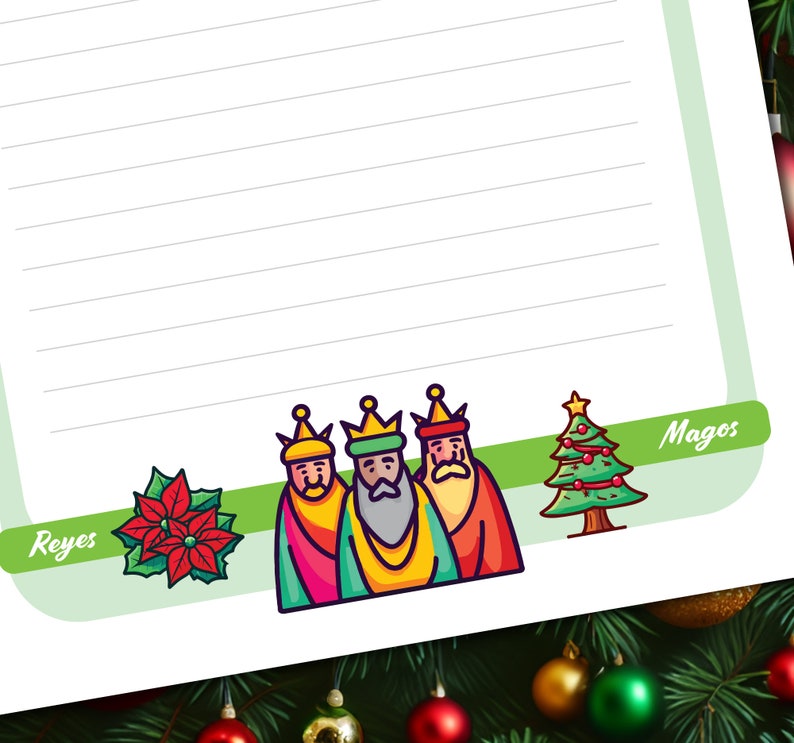 Printable Carta a Los Tres Reyes Magos / Letter to the Three Wise Men ...