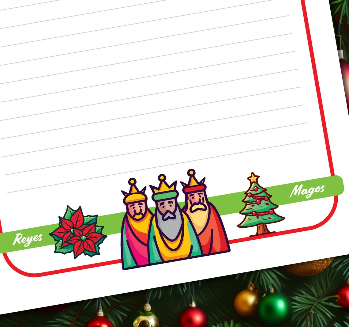 Printable Carta a Los Tres Reyes Magos / Letter to the Three Wise Men ...