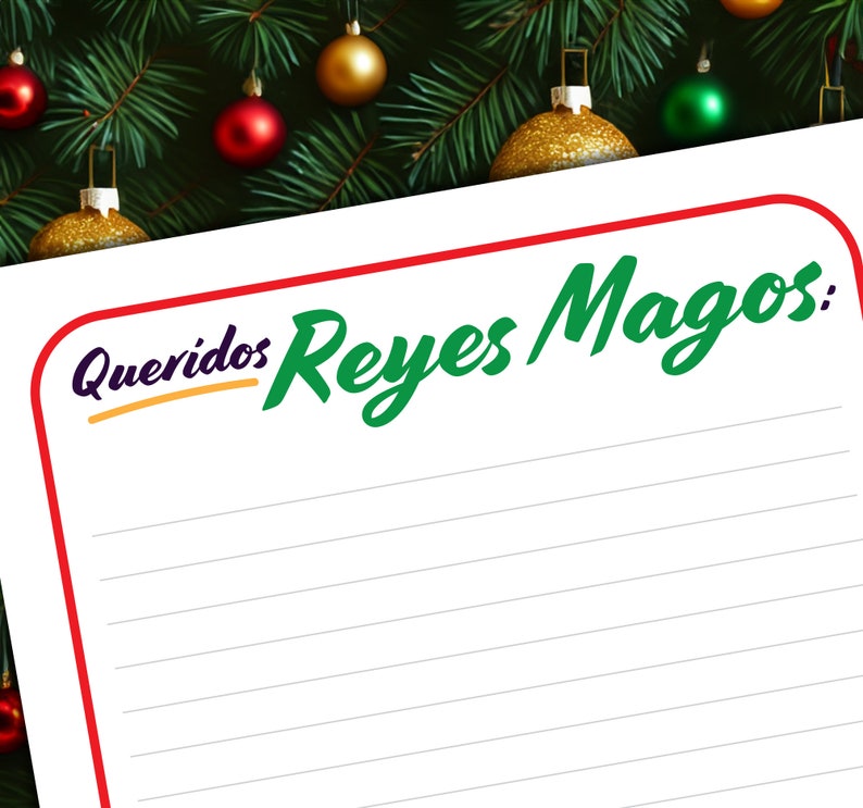 Printable Carta a Los Tres Reyes Magos / Letter to the Three Wise Men ...