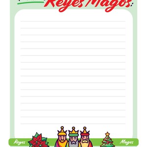 Printable Carta a Los Tres Reyes Magos / Letter to the Three Wise Men ...