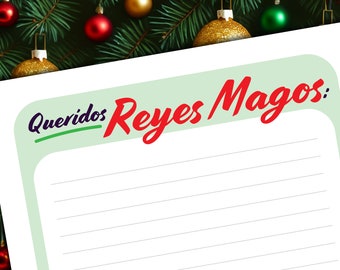 Printable Carta a Los Tres Reyes Magos / Letter to the Three Wise Men ...