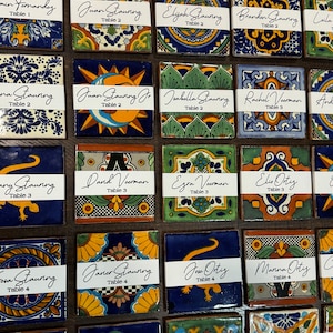 Personalized Mexican Tile Coaster Wedding Favor - Etsy