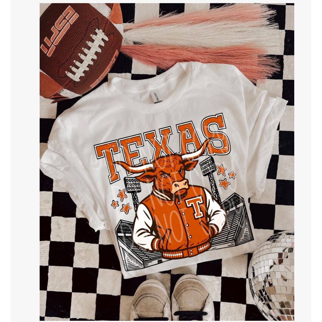 Texas Longhorn Letterman - Etsy