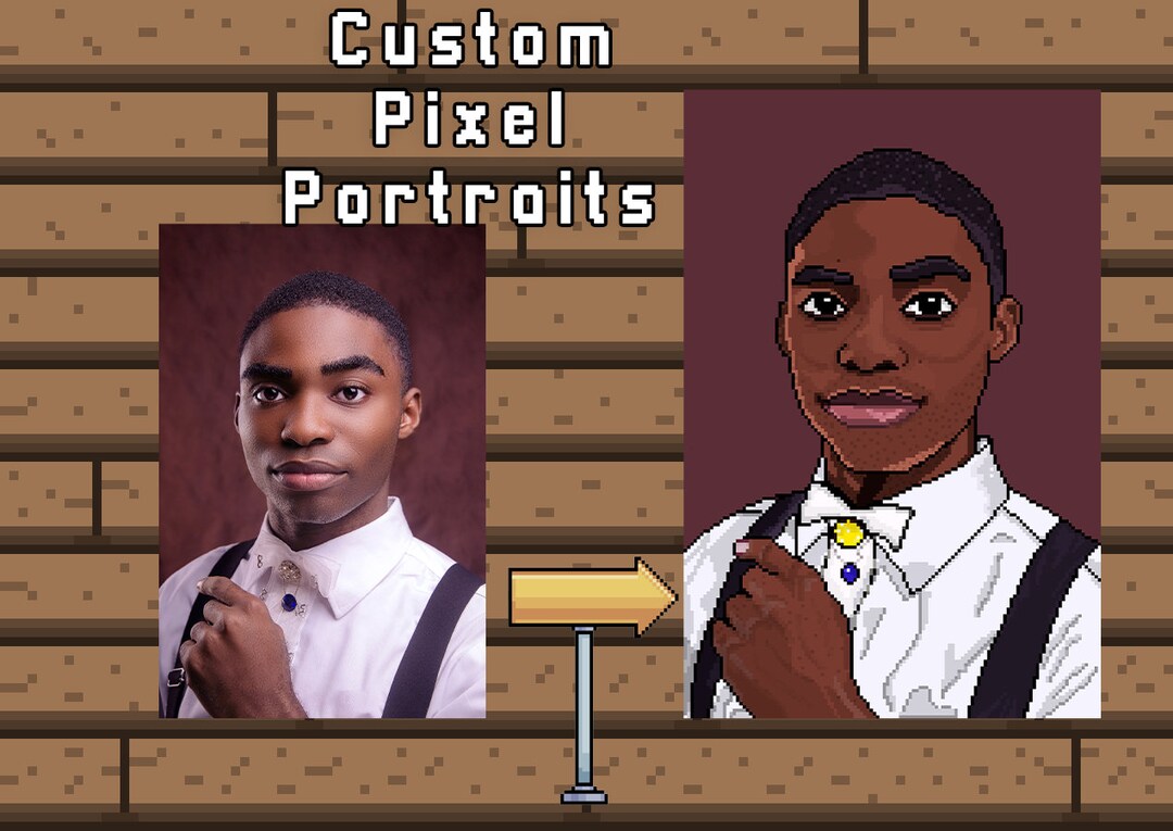 Custom Digital Pixel Art Portrait Gift Idea for Family - Etsy