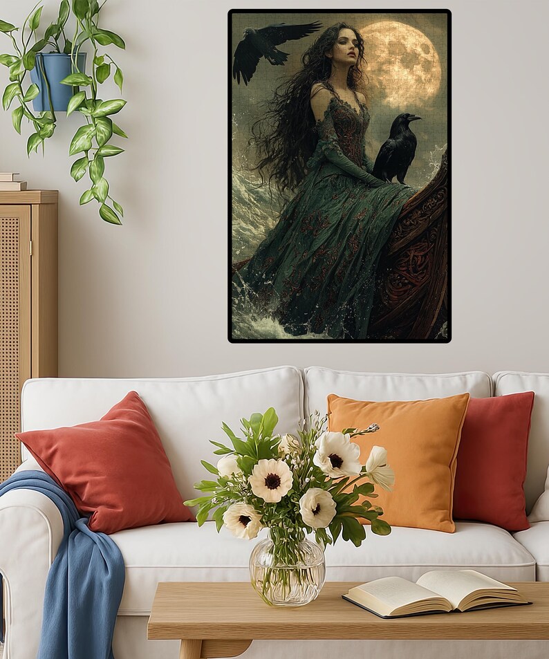 Mystical Raven Jigsaw Puzzle With Tin, Enchanting Home Decor, Family ...