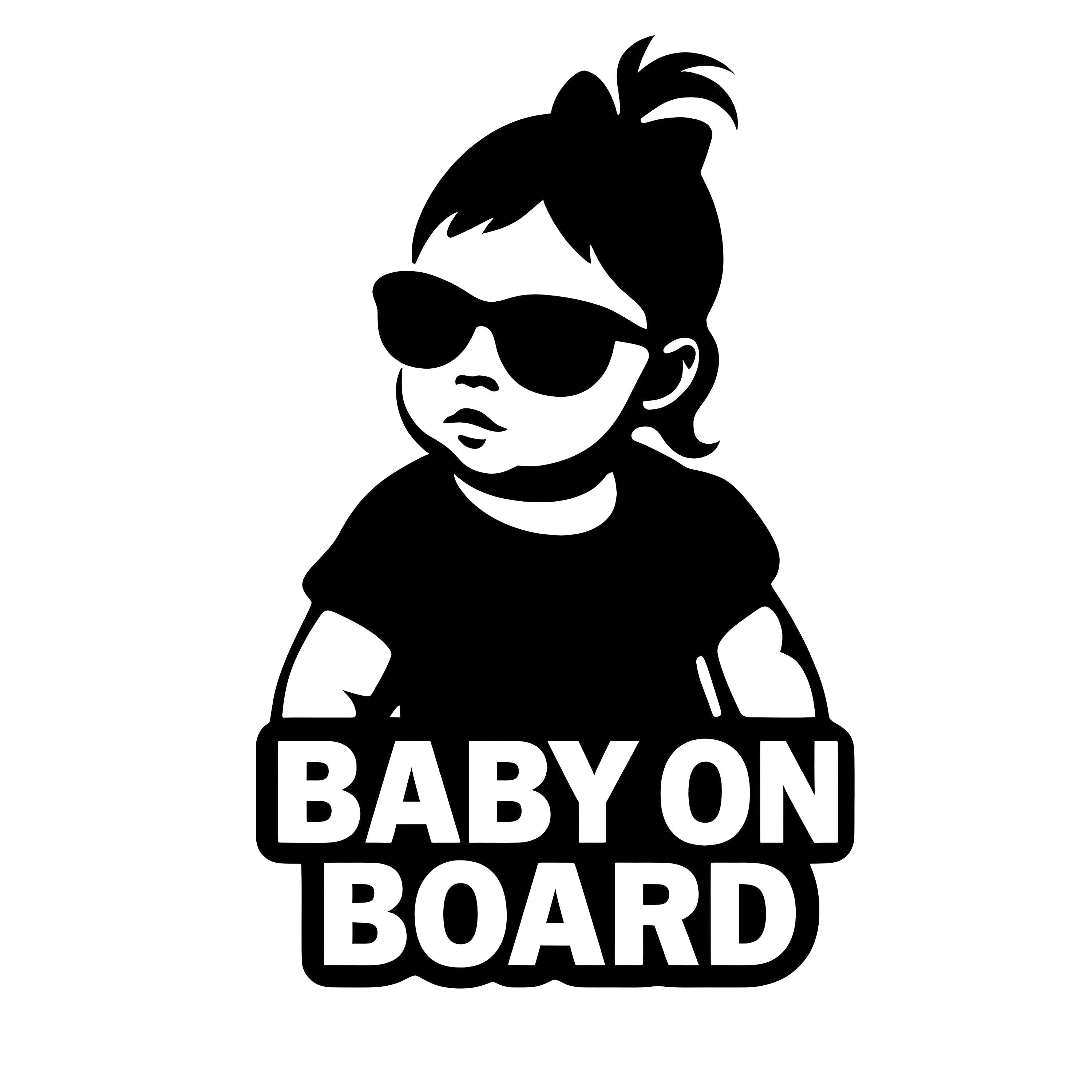 Cool Baby on Board Sticker | Transparent Outdoor Decal, Car Decoration ...