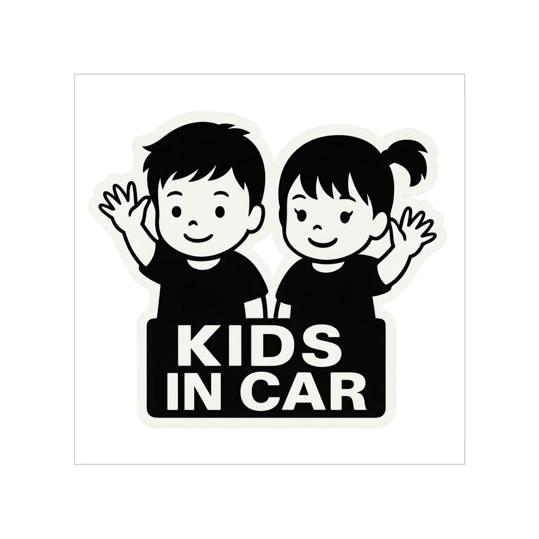 Kids in Car Sticker: Transparent Outdoor Vehicle Safety Sign - Etsy