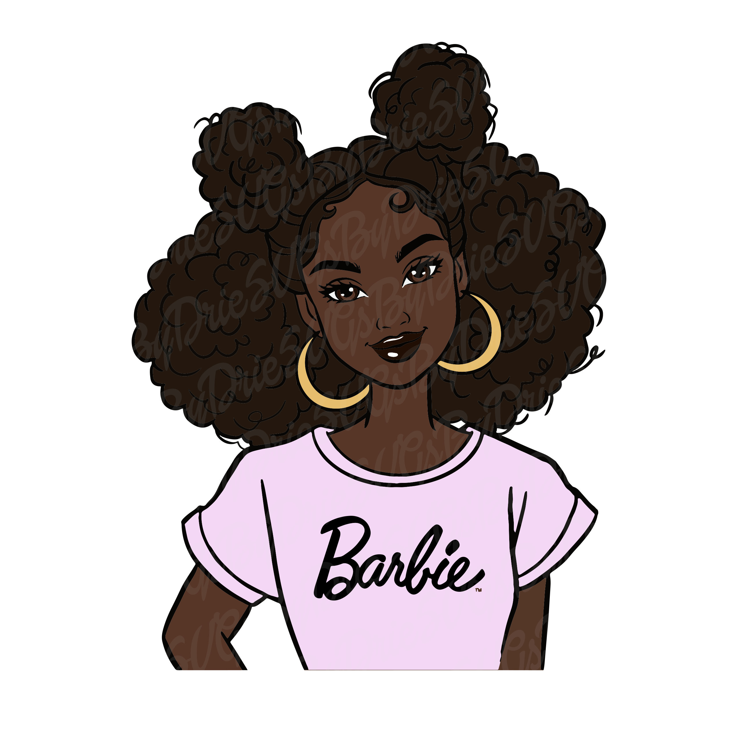 Black Doll Curly Afro Puffs Svg Etsy Australia