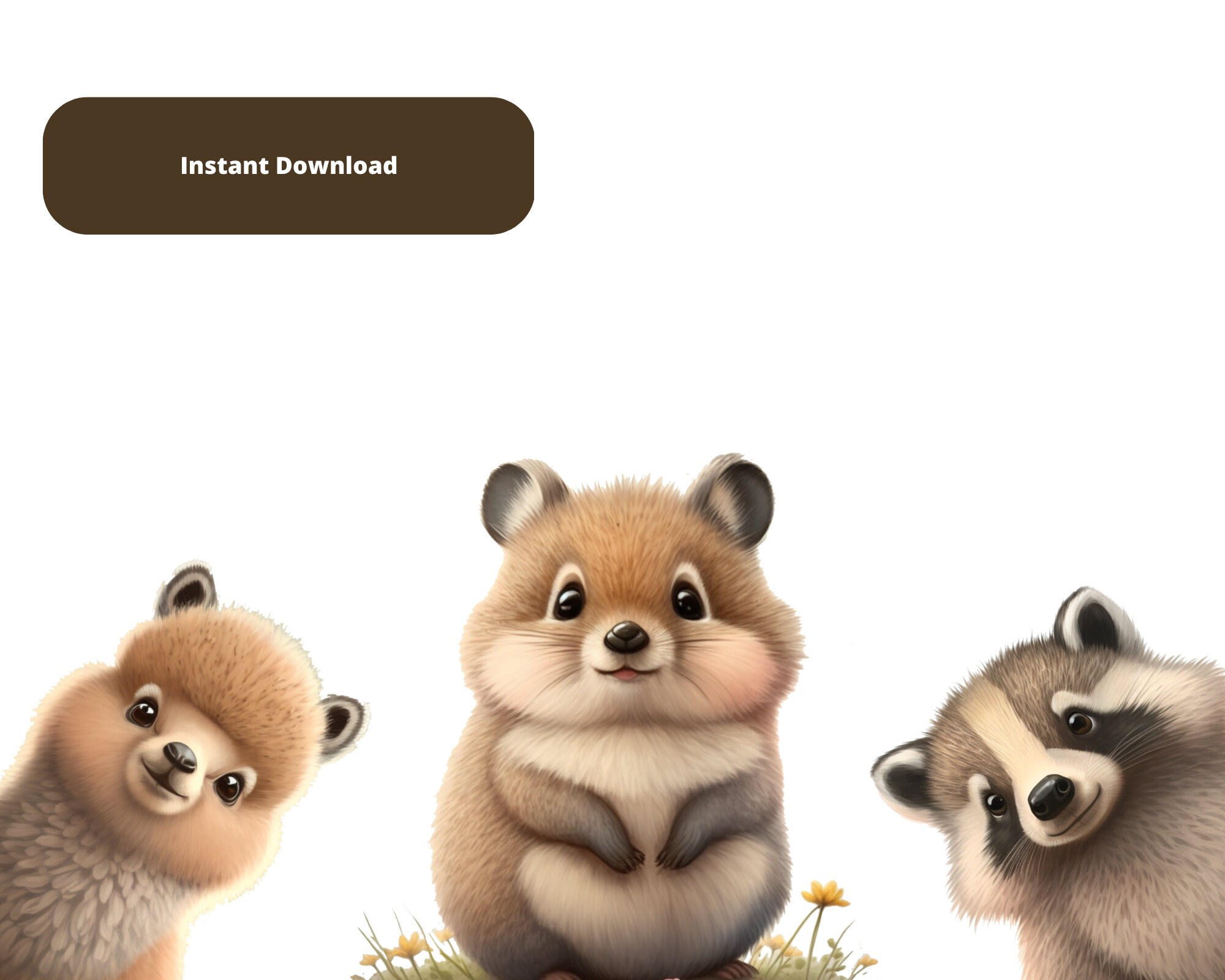 25 Animals Watercolor Clipart for Commercial Use, Digital PNG Files - Etsy