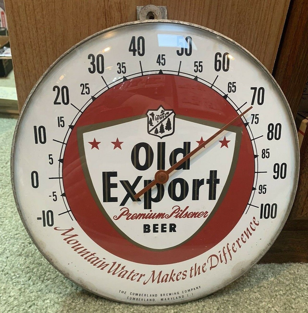 1950's Old Export BEER Thermometer Sign 10 Glass - Etsy