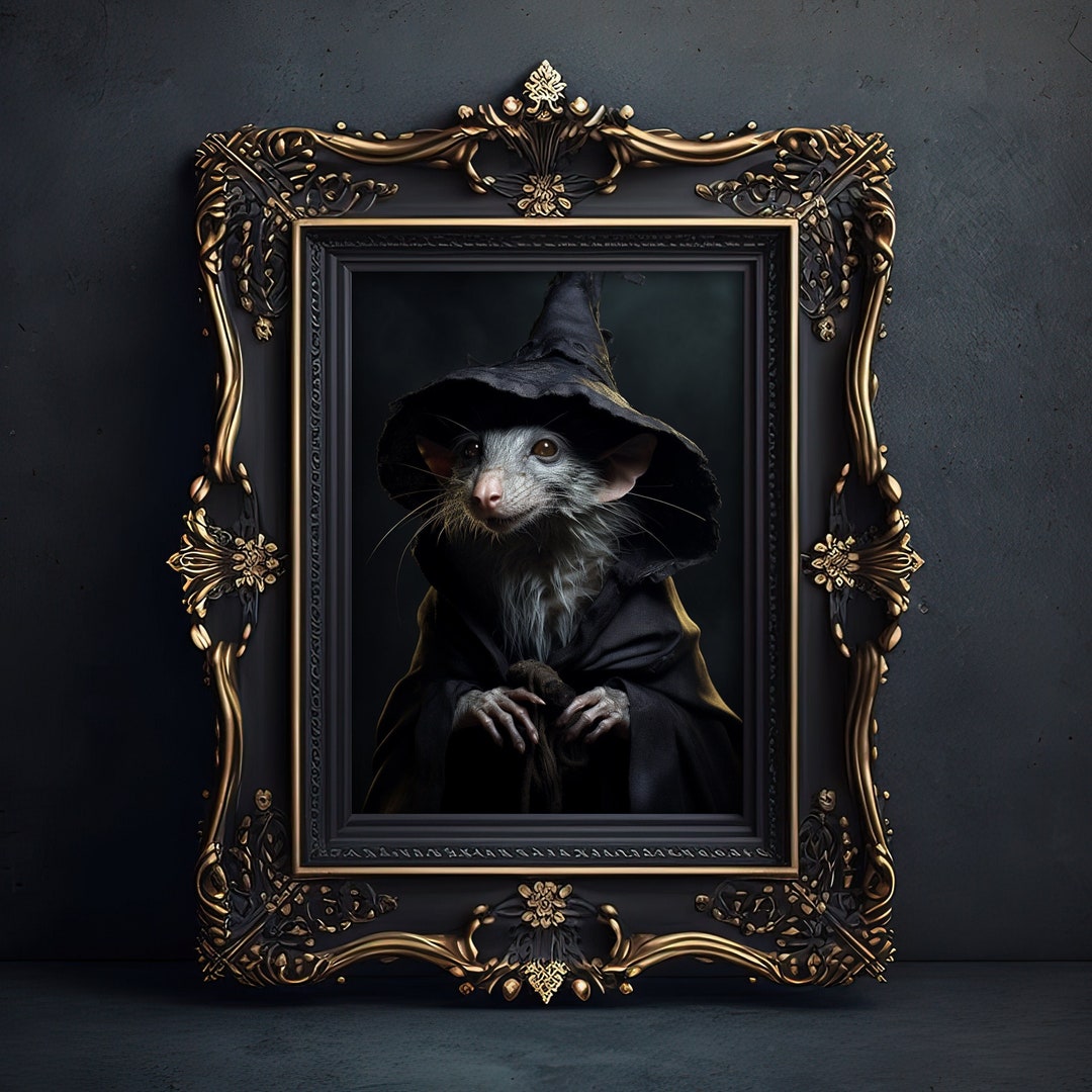 Rat Sorcerer, Witch Print, Gotchic Art, Dark Academia, Home Decor ...