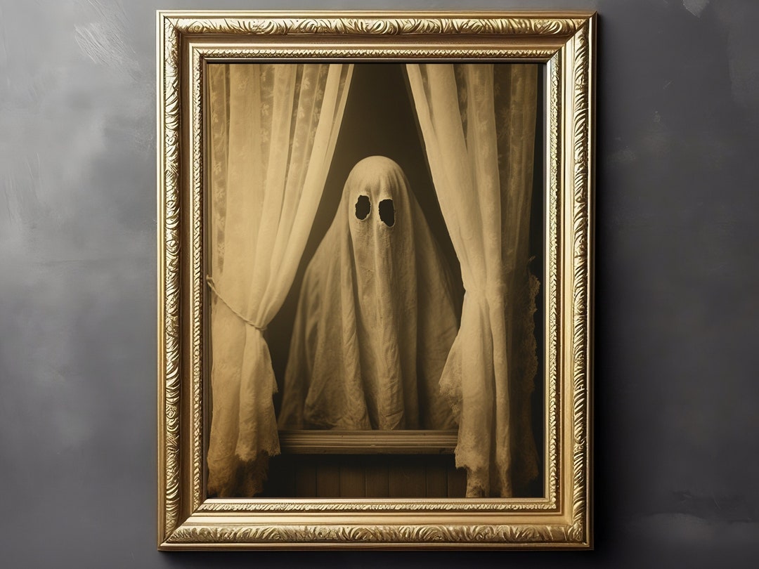 Creepy Ghost in the Window - Gothic Print Poster, Vintage Photography ...