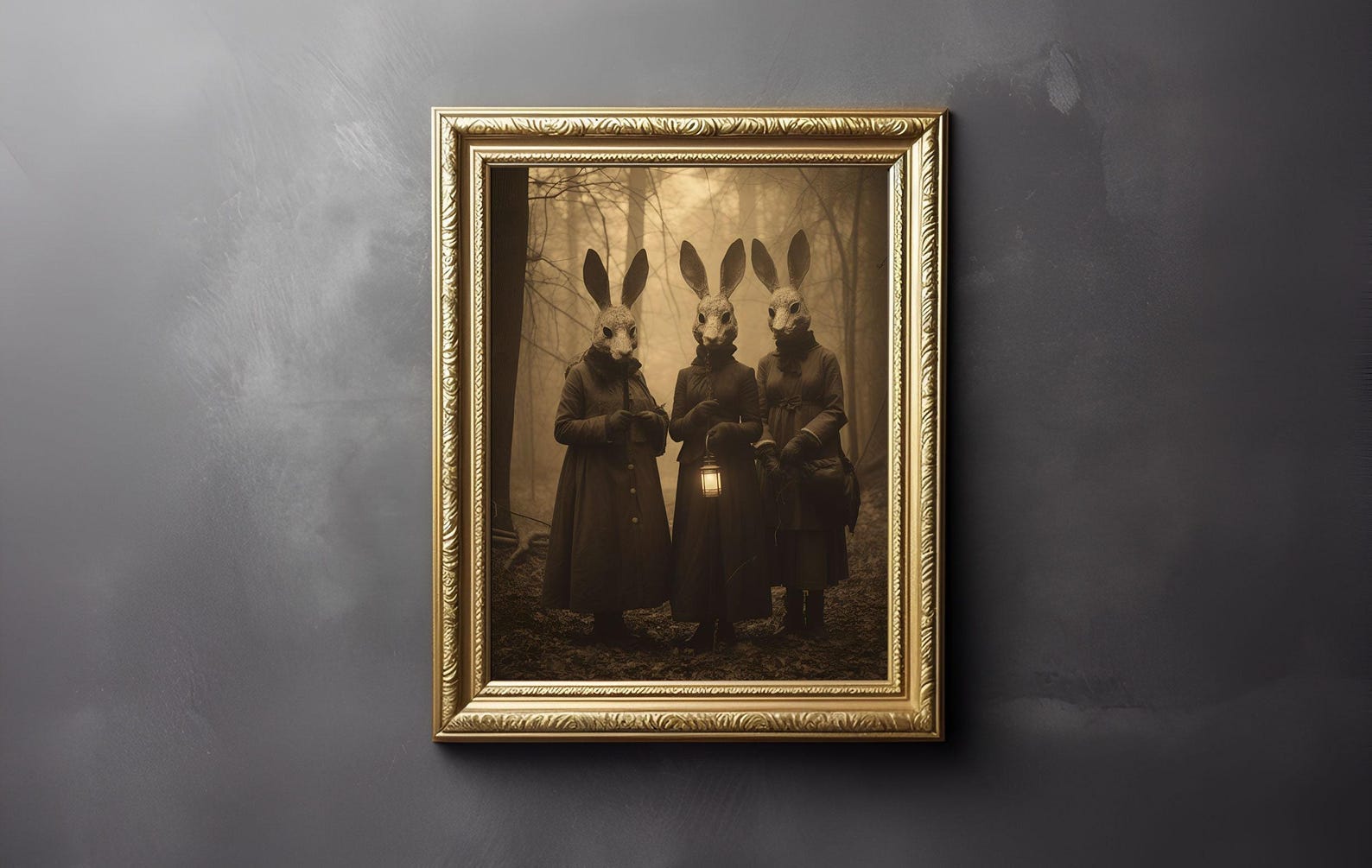 Spooky Rabbit Cult in the Forest Vintage Photography, Dark Academia ...