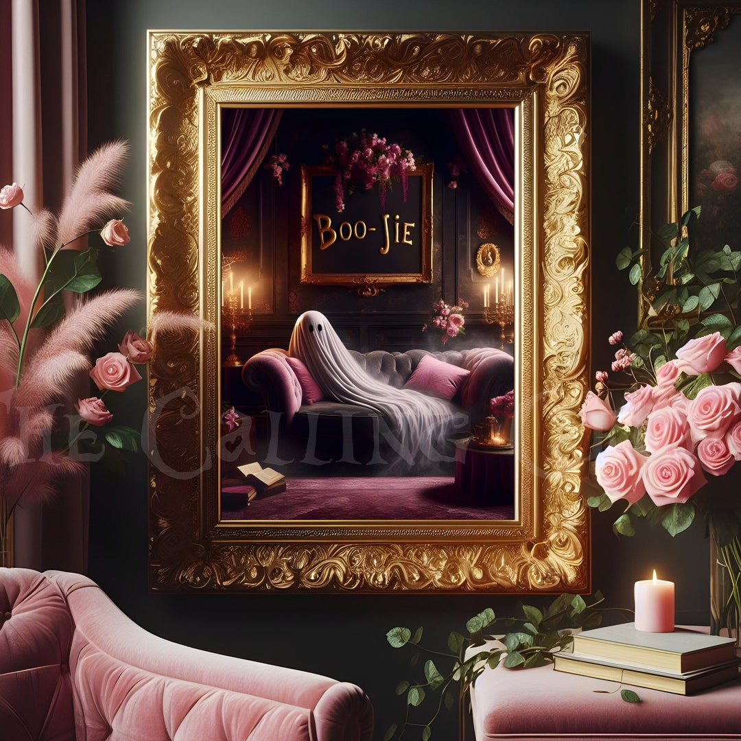 Boo-jie Boujie Ghost Print - Gothic Home Decor, Gothic Wall Art ...