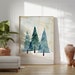 Stylized Pine Trees Printable, Serene Winter Landscape, Digital Wall ...