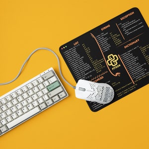 Python Cheatsheet Premium Mousepad for Software Engineers, Coding Giftboost Your Productivity ...