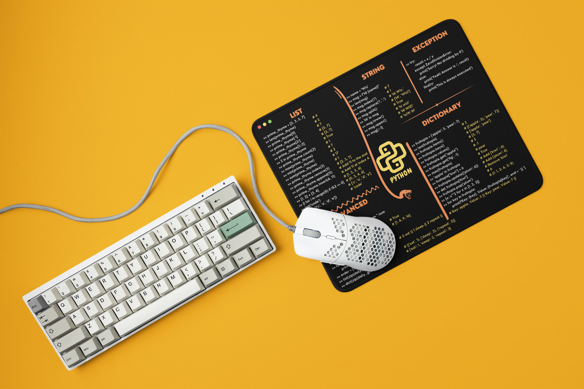 Python Cheatsheet Premium Mousepad For Software Engineers Coding