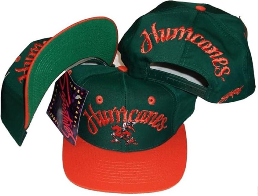 Vintage Miami Hurricanes 1990s Deadstock Signatures Adjustable Snapback ...